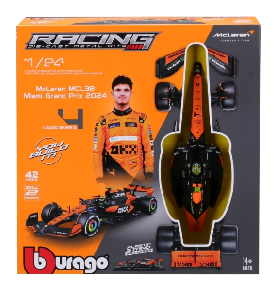 BBURAGO 1:24 Formula M1 McLaren MCL38 Lando Norris - Model Kit ...
